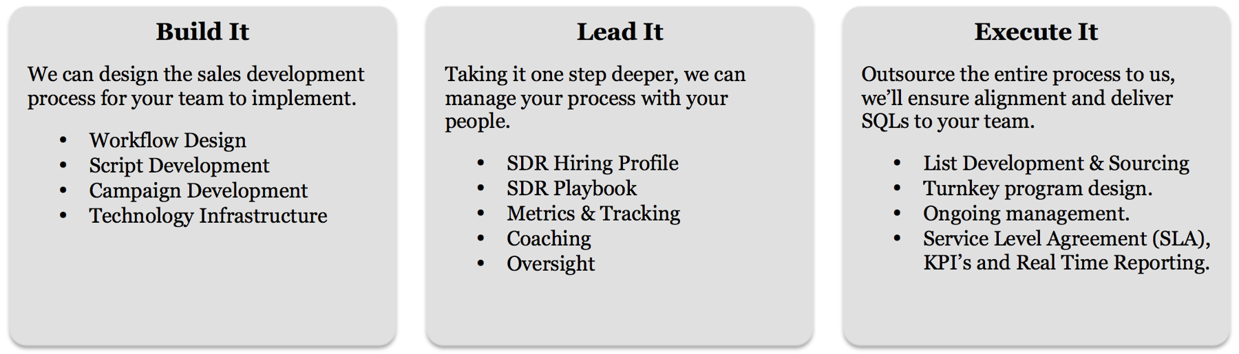 Sales Development Services
